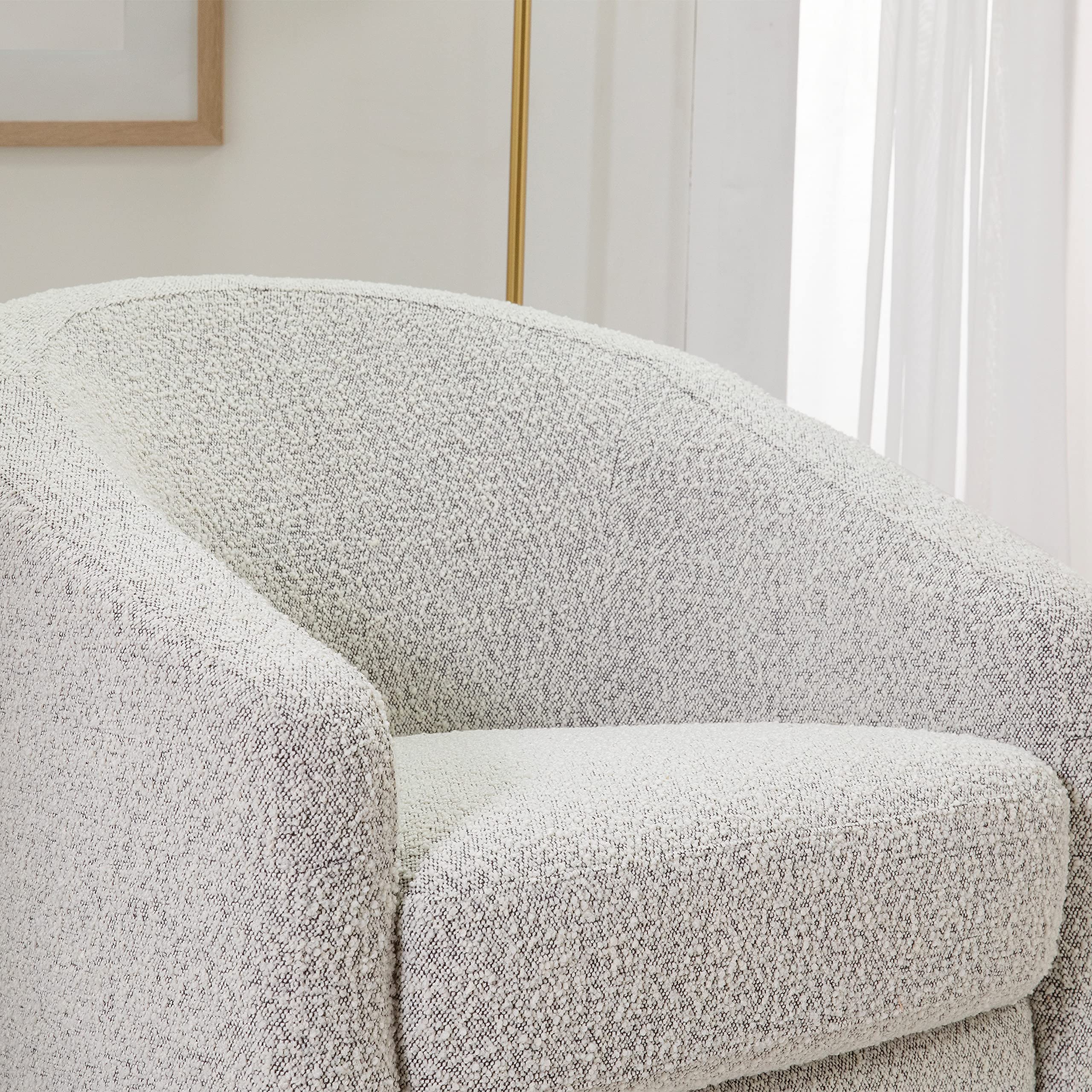 babyletto Madison Swivel Glider in Black White Boucle, Greenguard Gold and CertiPUR-US Certified