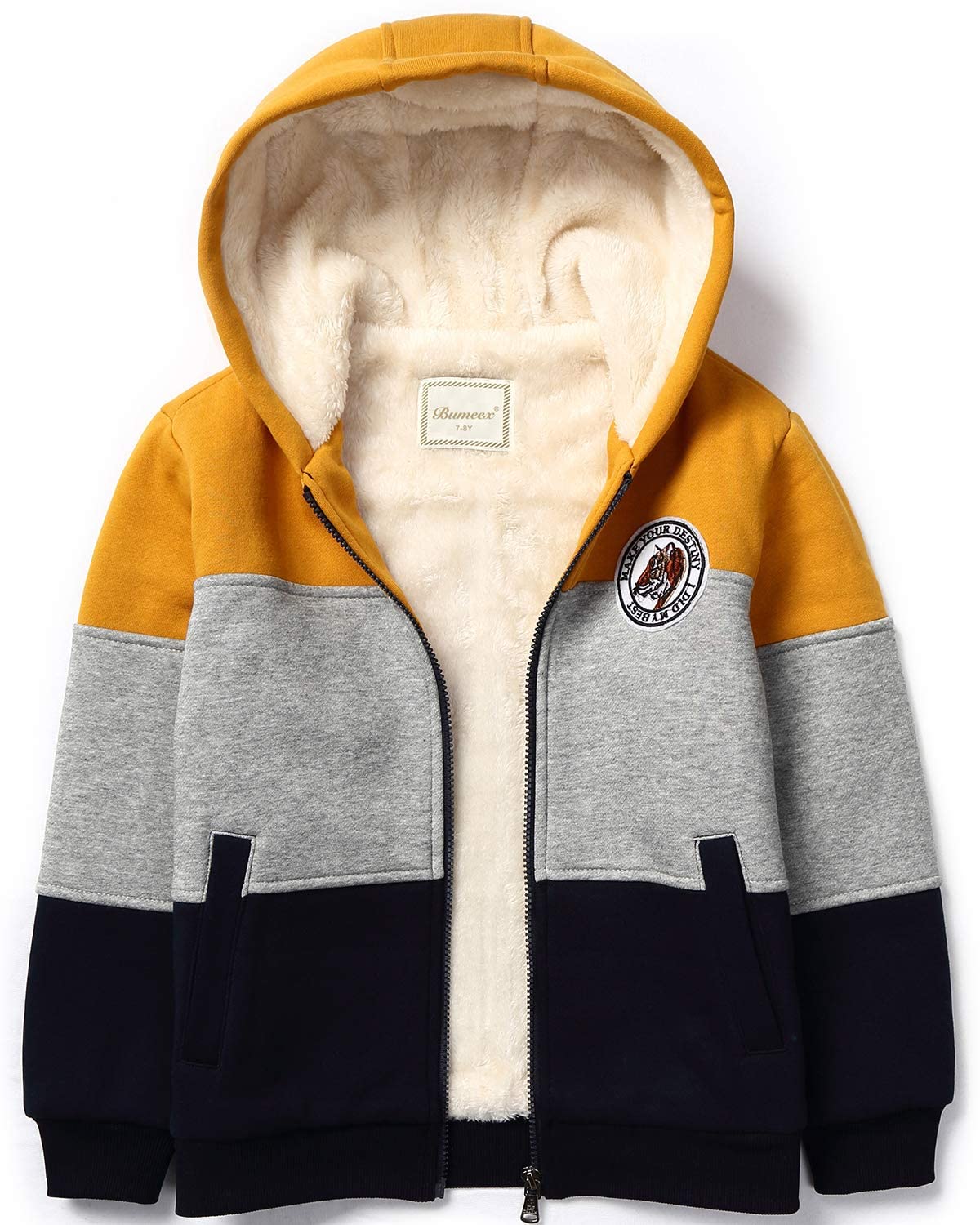 Bumeex Baby Toddler Boy's Jacket Hoodie Sweatshirt 2t Yellow