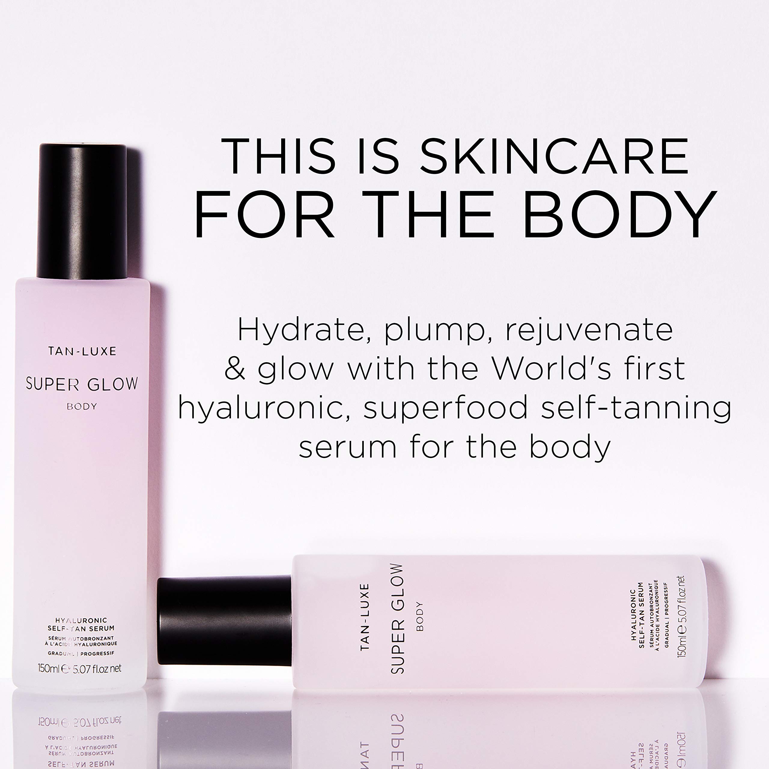 TAN-LUXE Super Glow Kit - Super Glow and Super Glow Body Hyaluronic Self Tanning Serums, 180ml - Cruelty & Toxin Free