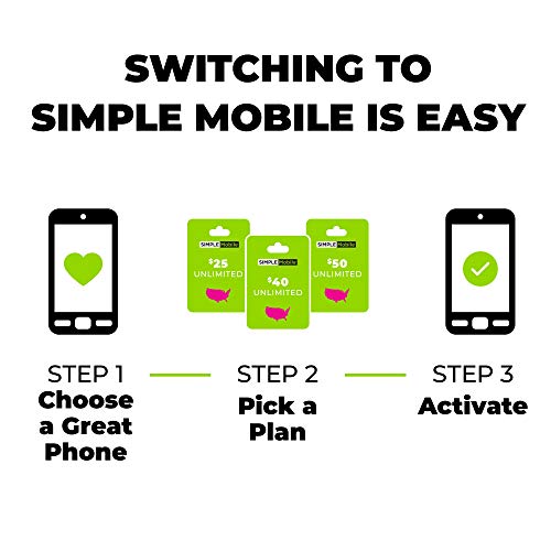 Simple Mobile Blu View 2 4G LTE Prepaid Smartphone (Locked) - Black - 32GB - Sim Card Included - GSM