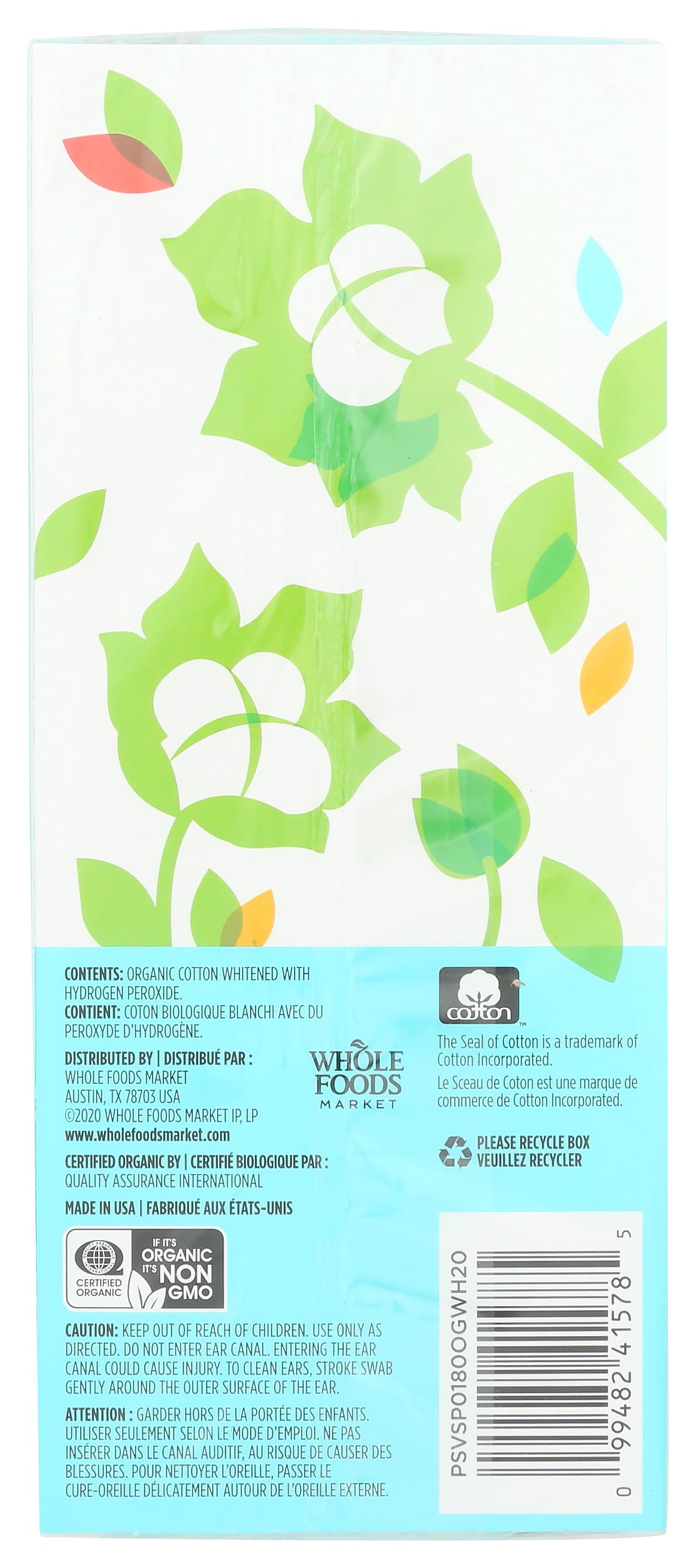 365 by Whole Foods Market, Cotton Swabs, 180 Count