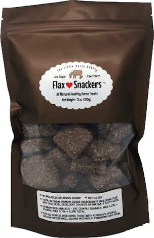 The Little Horse Bakery Flax Snackers Low Sugar, Low Starch Healthy Horse Treats 12 oz.