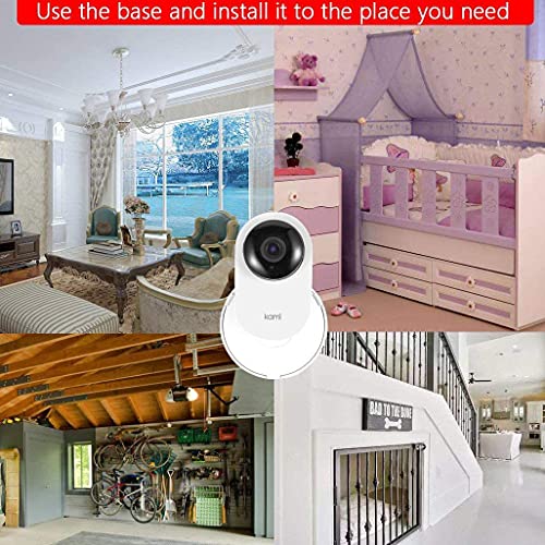 Aboom Upgraded Wall Mount Bracket for Kami Yi Security Home Camera 3 Baby Monitor ,No-Hole Needed, Customized Stand for YI Camera Designed by USA (NOT Included Camera) (Pack of 2)