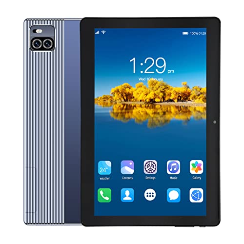 10in Tablet, 2.4G/5G 1280x800 Full HD IPS Display 2GB RAM 32GB ROM 128GB Expand Octa Core Processor Tablet Computer Supports for Android 10.0 and 3G Calls, Tablet PC with Dual Cameras(Blue)