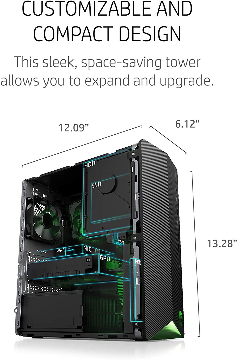 2022 HP Pavilion TG01 Gaming Desktop - 10th Intel i7-10700F 8-Core CPU - 12GB Nvidia RTX 3060-32GB DDR4-1TB PCI-E SSD + 2TB HDD - WiFi Bluetooth RJ45 - Windows 11 Pro w/ 32GB USB