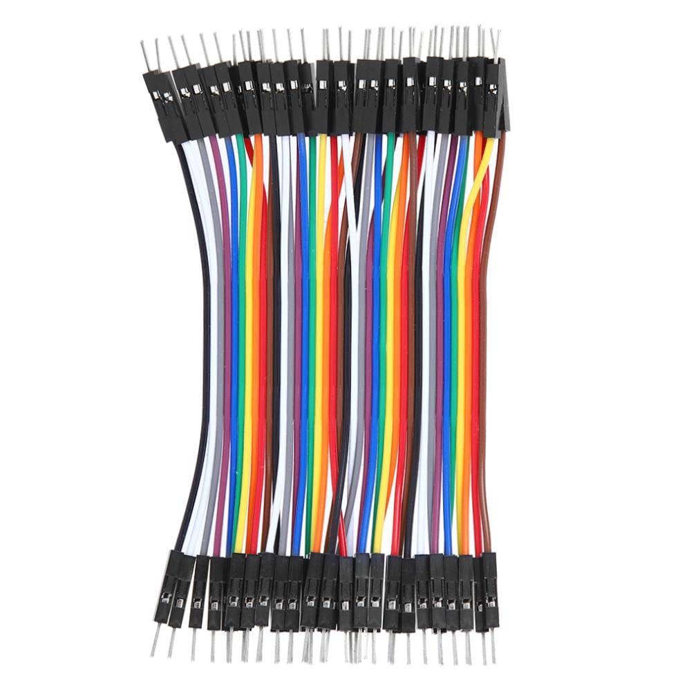 10Pcs Jump Wire, Heafront Male to Male Plastic Cable Line 2.54mm Electronic Components 10cm
