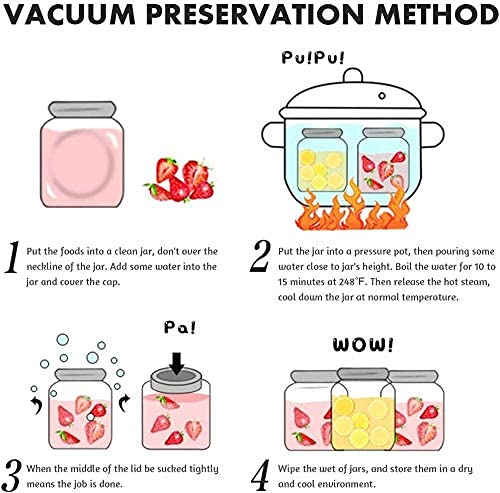 100pcs Ball Jar Lids,Mason Jar Canning Lids,for 70mm Regular Wide Mouth,Super Sealed Rust Proof,Food Grade Metal Material with Silicone Seals Ring,Silver Leak Proof,YABOO