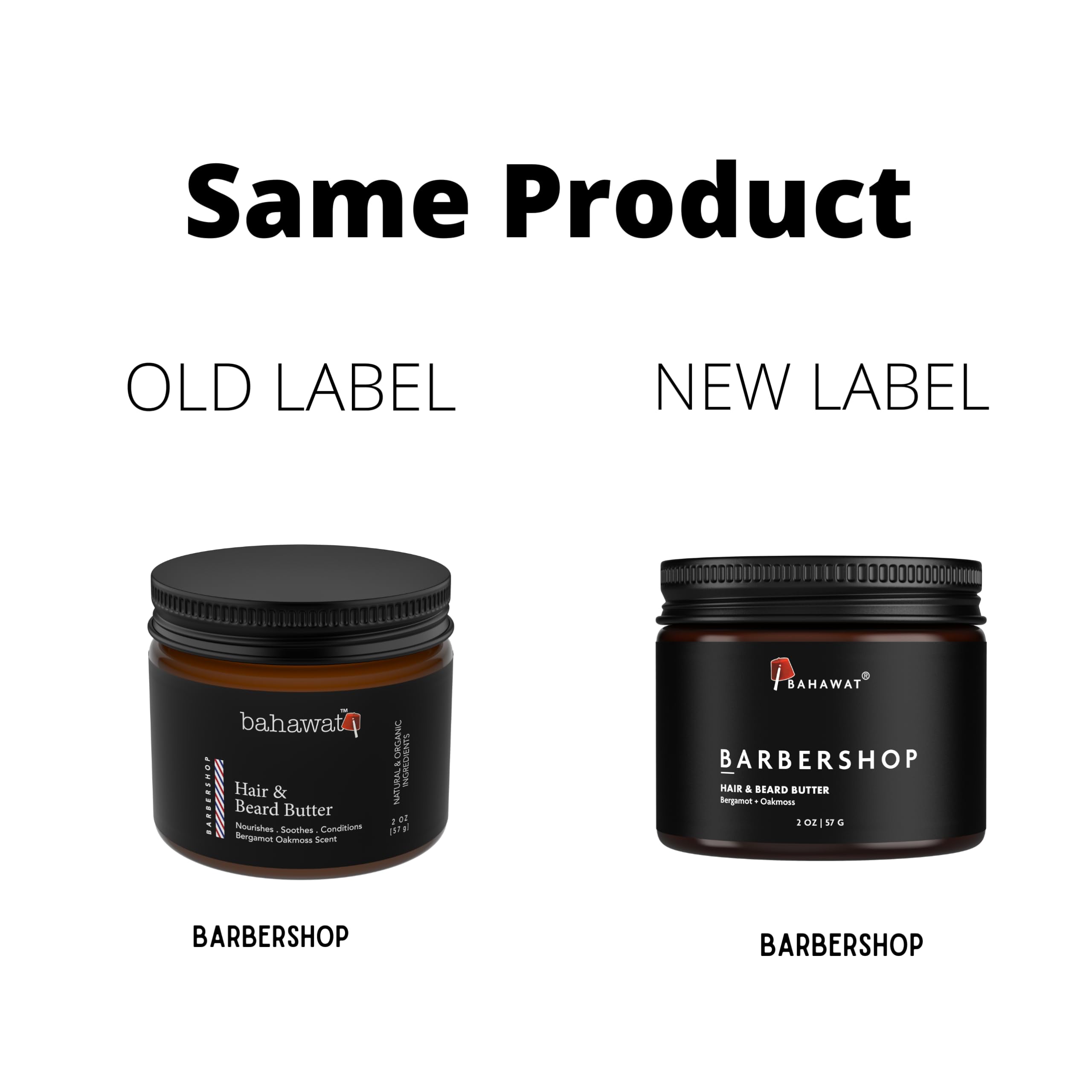 BAHAWAT Hair & Beard Butter -Barbershop - Strengthen & Soften Leave in Conditioner – Natural Ingredients | The Best Beard Butter- 2oz- packaging may vary
