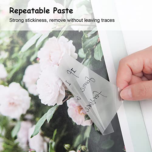 12 Packs 600 Sheets Transparent Sticky Notes, Winspeed 3 x 3 Inches Square Self Adhesive Removable Waterproof Memo Translucent Post It Notes(Clear)