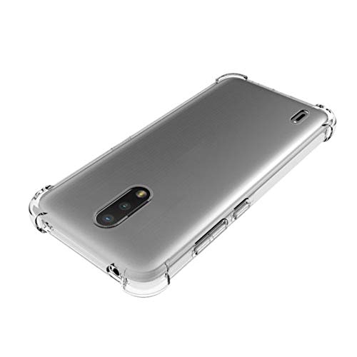 Ytaland Case for Nokia C2 Tava, C2 Tennen (2020),with Tempered Glass Screen Protector. Crystal Clear Soft Silicone Shockproof TPU Transparent Bumper Protective Phone Case Cover