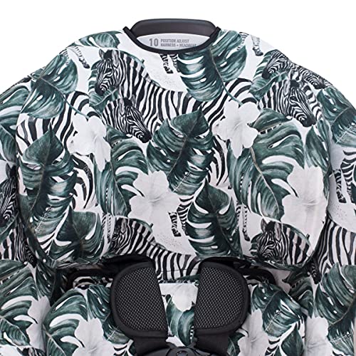 JYOKO Kids Cover Liner for car seat Compatible with Graco Extend2fit, 100% Cotton Made (Zebra)