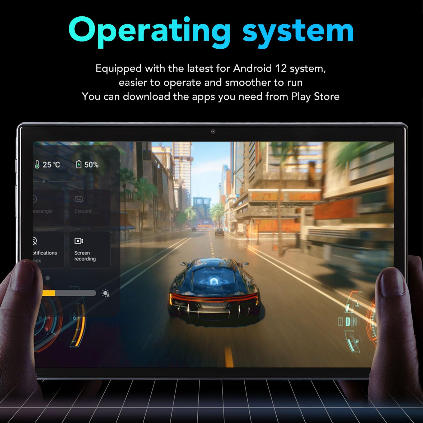 10.1In 2 in 1 Android Tablet, LCD FHD Touch Screen, 8GB RAM 256GB ROM, MT6755 Octa Core, 5G WiFi, BT5.0, 4G Calling, Dual SIM Dual Standby, with Case Keyboard (US Plug)