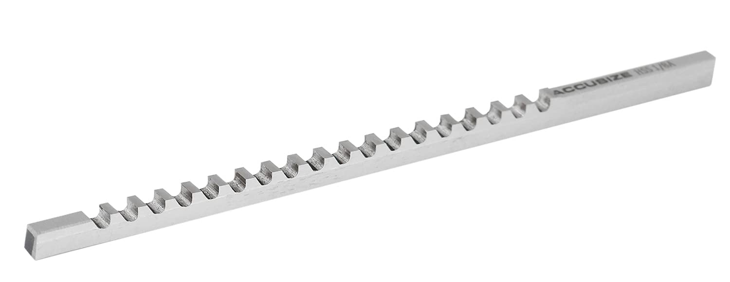 Accusize Industrial Tools 1/8 inch, Style A High Speed Steel Keyway Broach, 5000-0006