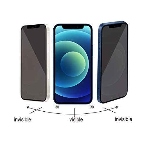 Ailun Privacy Screen Protector for iPhone 12 Pro Max 2020 [6.7 Inch] 2Pack Anti Spy Private Case Friendly Tempered Glass [Black][2 Pack]