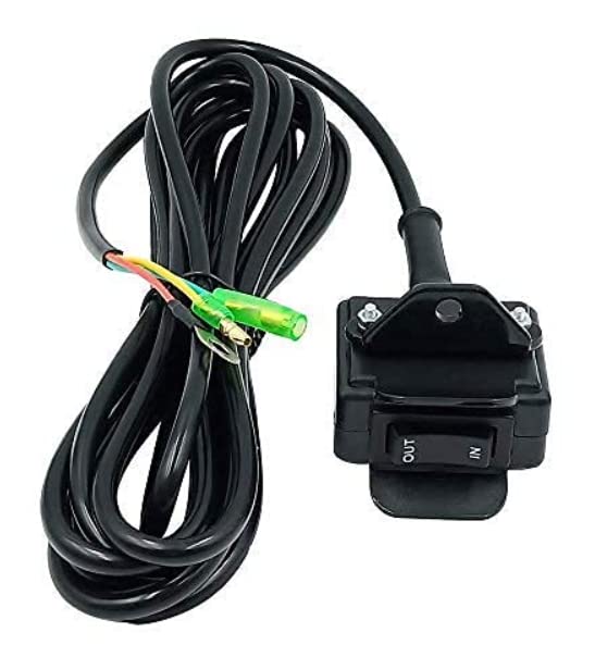 12V Winch Solenoid Relay Contactor & Winch Rocker Thumb Switch Combo with Handlebar Control Kit Compatible with ATV UTV 1500lb-5000lb Polaris 800 1000 63070,62135, 74900, 2875714, 70715 ZJWAQH