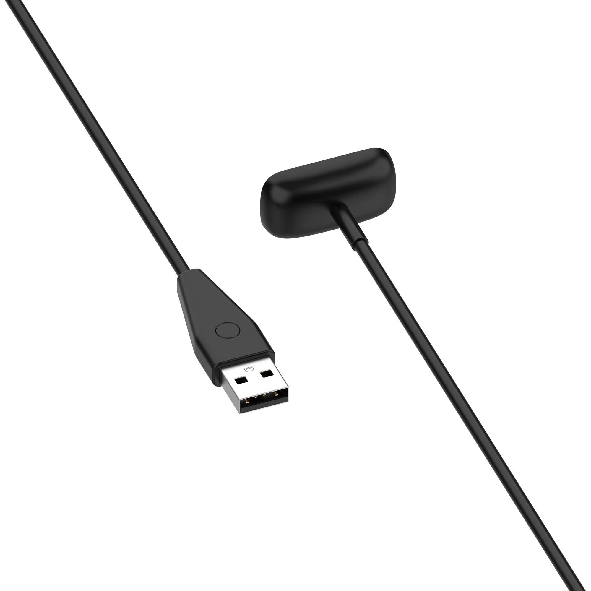 Threeeggs for Fitbit Charge 5 Charger with Reset Button, USB Charging Cable for Charge 5, Charge 6 & Fitbit Luxe (2-Pack, 3.3ft & 1.6ft)