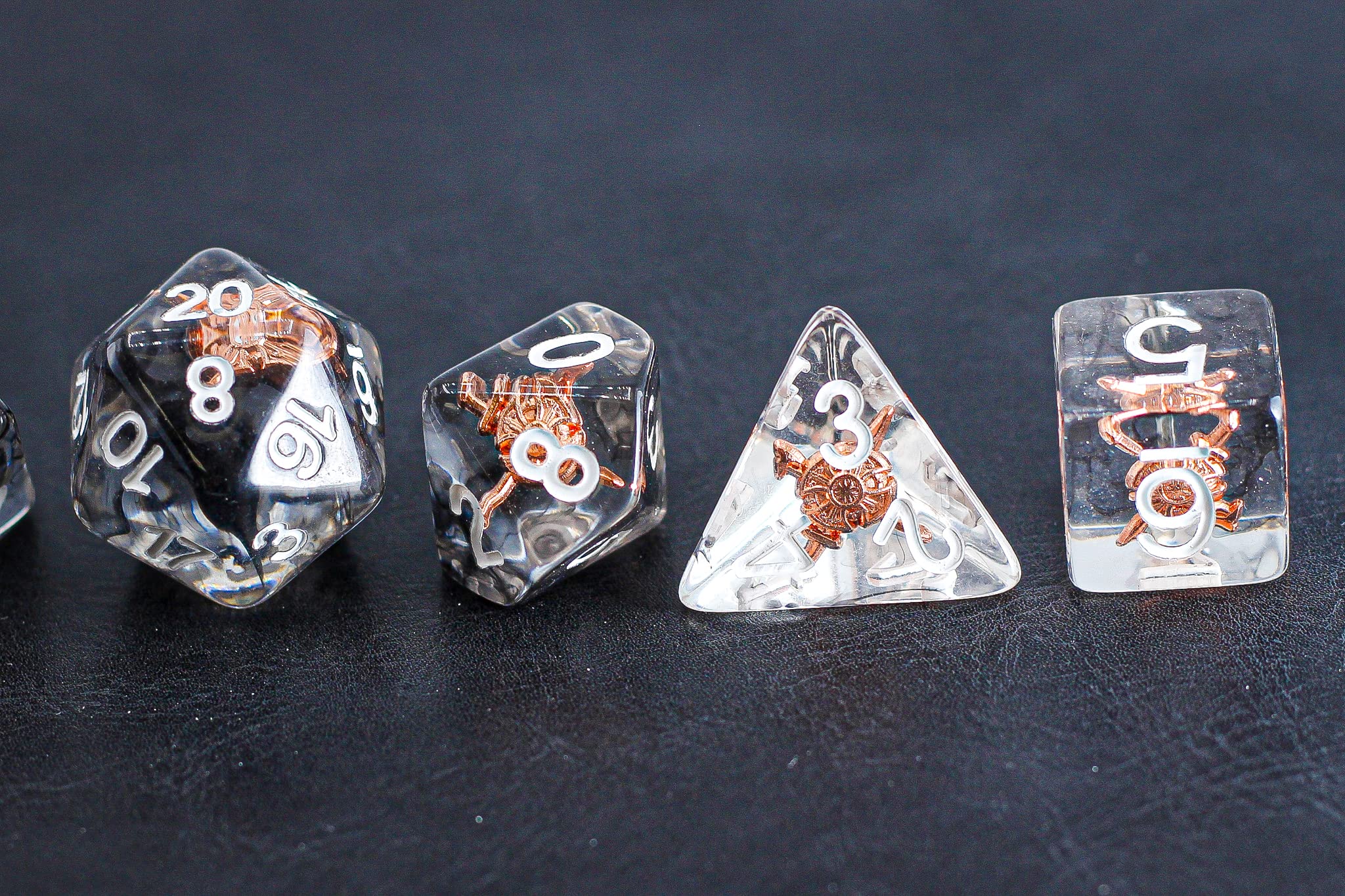 3DEGOS Black Rogue Pirate DND Dice Set for Dungeons and Dragons Gifts, D&D, D and D, Pathfinder, Accessories, D20, Polyhedral, Resin Dice, Metal, Dice Tray, Tower, Bag, Box