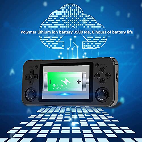 RG351P Handheld Game Console, Retro Game Console Open Source System RK3326 Chip, Free with 64G TF Card and 2500 Classic Game Video Game Console 3.5 Inch IPS Screen Built-in 3500mAh Battery