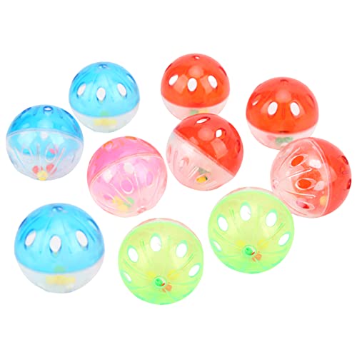 10pcs Hollow Rolling Bell Ball Pet Bird Toy Parrot Chew Cage Fun Toys Parakeet Cockatiel Parrot Pet Toy
