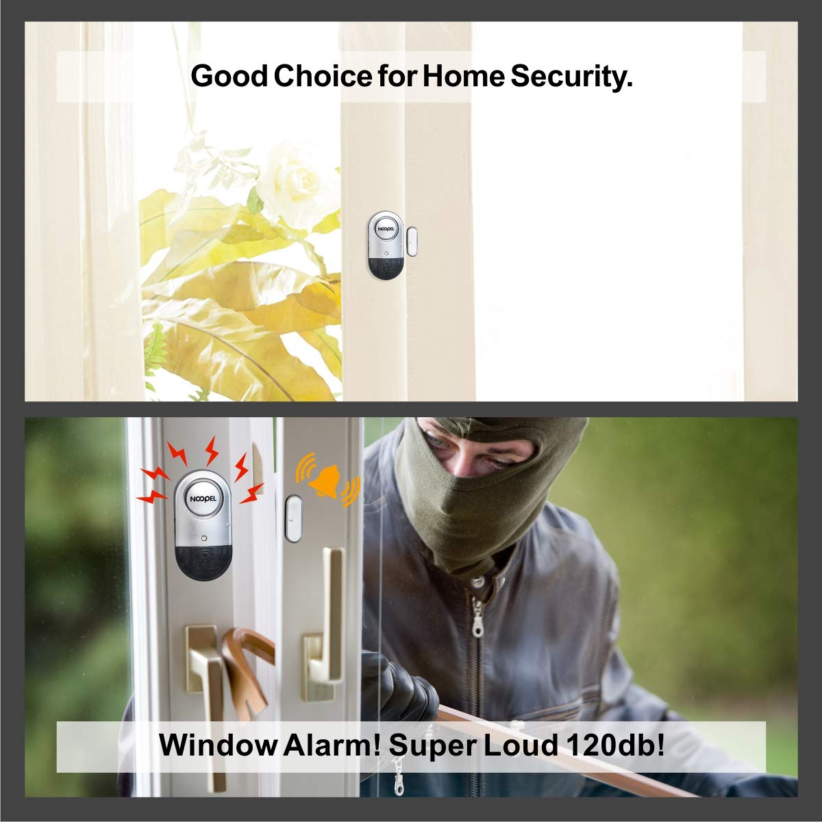 Door Alarms 6 Pack for Kids Safety, Noopel 120DB Pool Alarm Sensor for Doors and Windows, Burglar Intruder Entry Alert for Toddlers Personal Security