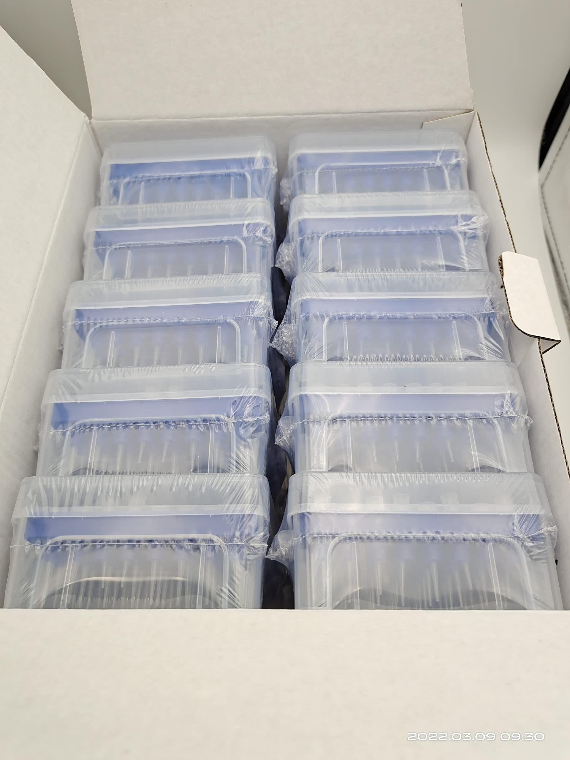 TYQILIN 10ul Universal Filter Pipette Tips Racked,RNase/DNase Free & Pyrogen Safe, Clear, 96 Tips/Rack Pk x 10 Racks (10ul)