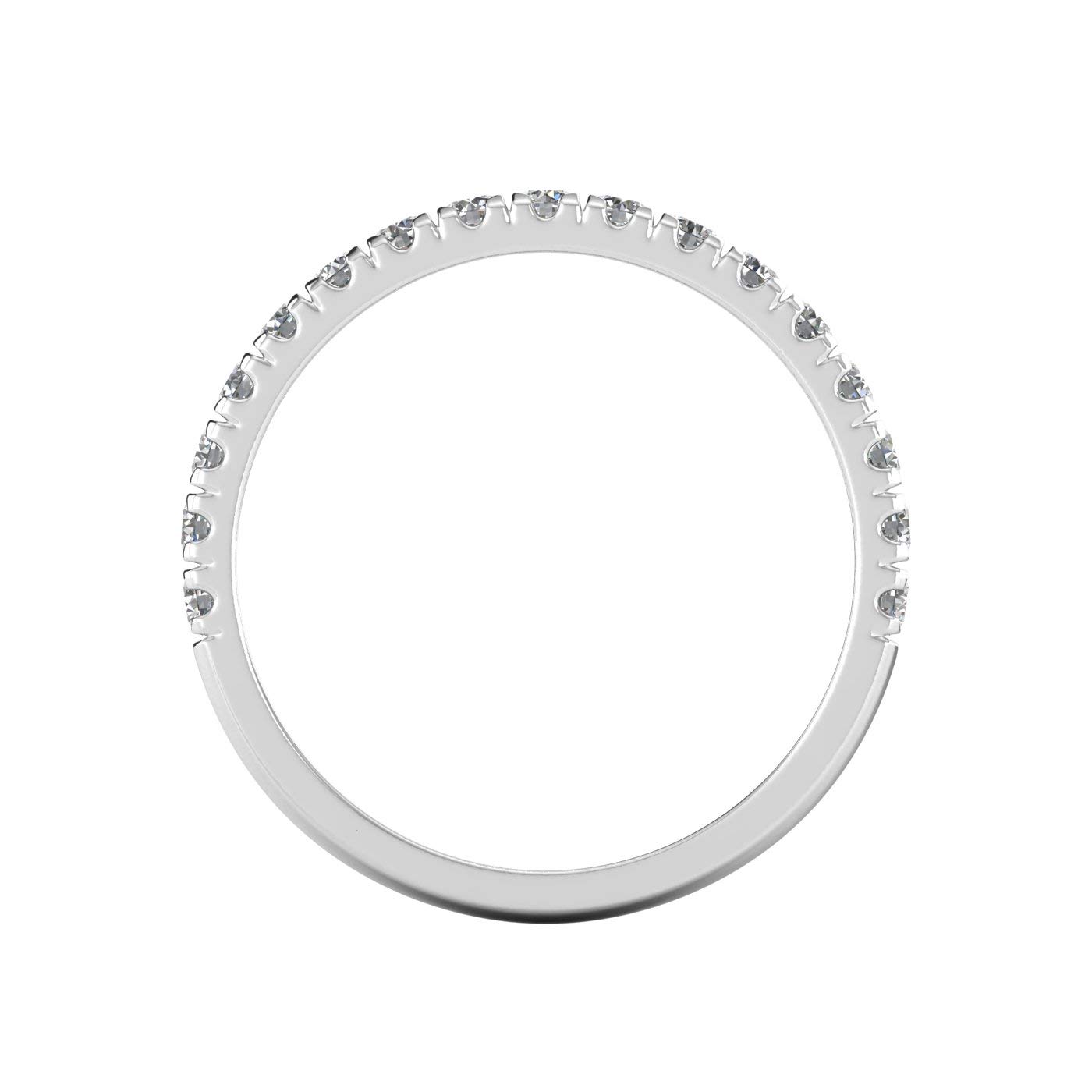 1/2 Carat TW Stackable Women's Diamond Wedding Band in 10k White Gold