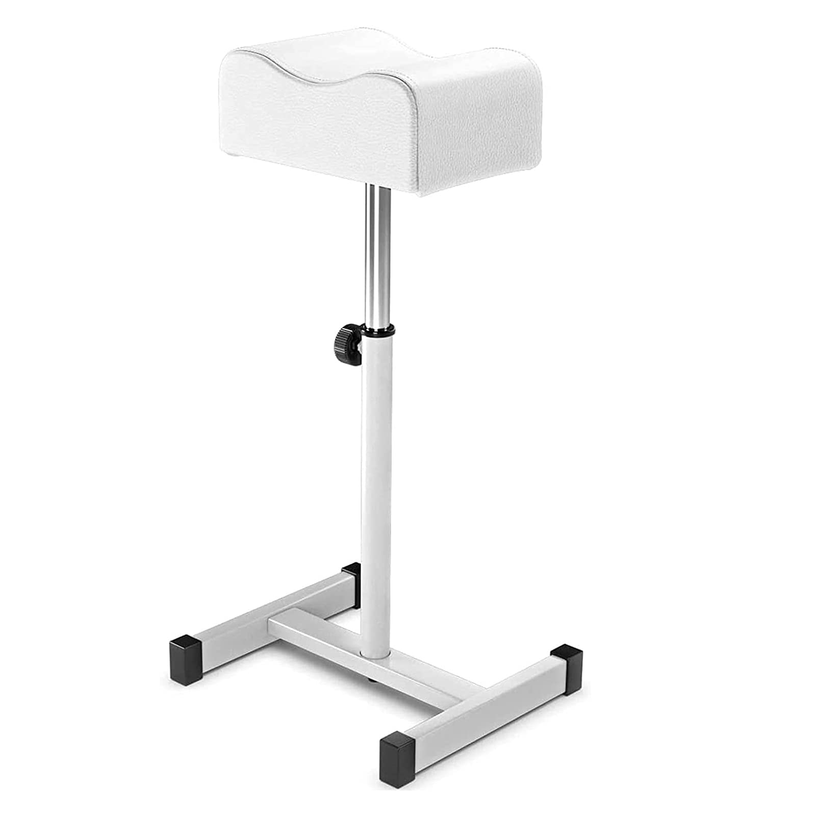Qiwey Adjustable Pedicure Nail Footrest Stool,Manicure Foot Rest Chair with Soft Cushion Design,Pedicure Foot Rest for Nail Tech Nail Equipment Salon Spa (White)