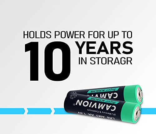 CAMVION 1.5V AA LR6 AM3 Alkaline Batteries, High Capacity Double A Batteries (24 Pack)
