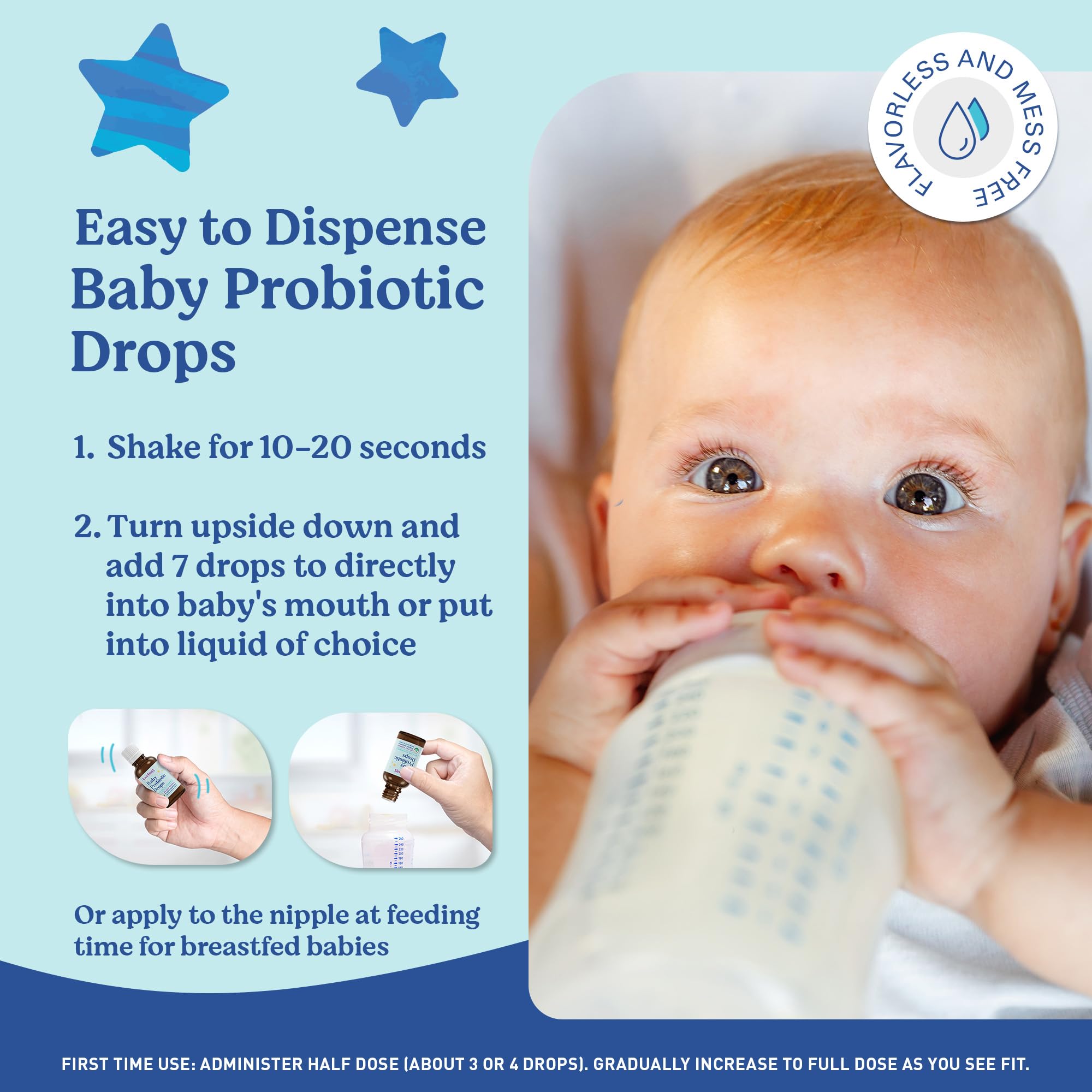 Lovebug Award Winning USDA Organic Probiotic for Infants & Babies | Helps with Colic, Reflux, Diarrhea, Constipation & Gas | Multi-Strain 5 Billion CFU | Liquid Drops | Ages 0-24 Months