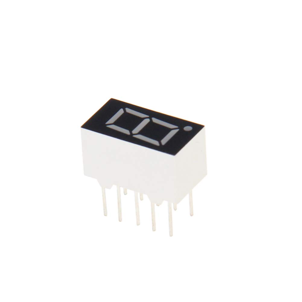 Bettomshin 10Pcs LED Digital Tube Common Anode 10 Pin 1 Bit 0.55 x 0.3 x 0.33 inch (LxWxH) 1.8" Red Display Digital 3161BS