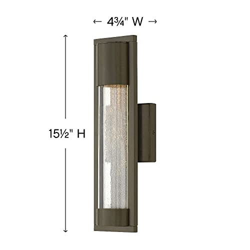 1 Light Small Outdoor Wall Lantern in Modern Style 4.75 inches Wide by 15.5 inches High-Bronze Finish 81-Bel-2245270