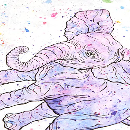 Colorful Animal Baby Blanket | 30 x 40 Inch | Extra Soft Minky Fleece | Unique Watercolor Design