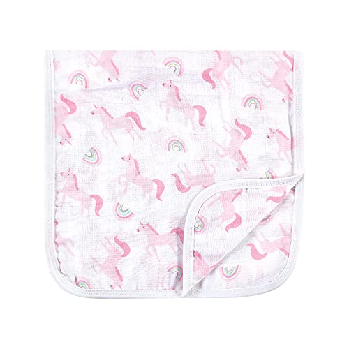 Luvable Friends Unisex Baby Muslin Burp Cloth 7pk, Rainbow, One Size