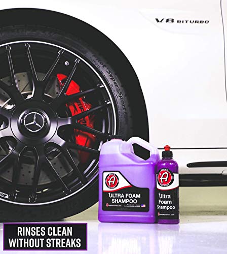 Adam's Polishes Ultra Foam Shampoo 16oz - Our Most Sudsy Car Shampoo Formula Ever - pH Neutral Formula for Safe, Spot Free Cleaning - Ultra Slick Formula That Wont Scratch or Leave Water Spots