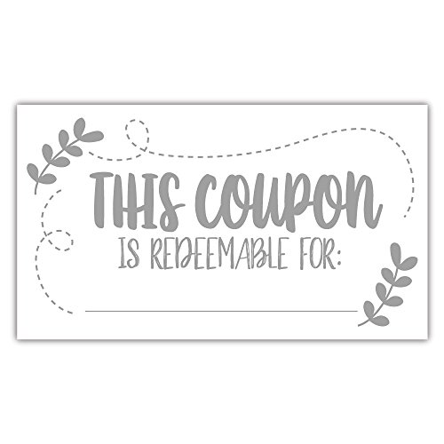 50 Coupon Cards - Coupons for Mom, Wife, Husband, Business - Vouchers