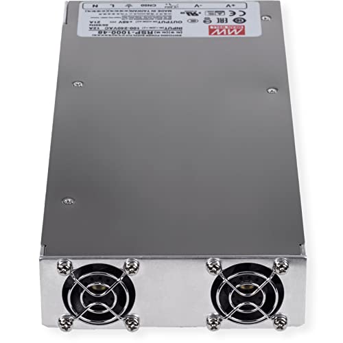 TRENDnet 1000W, 48V DC, 21A AC to DC Industrial Power Supply with PFC Function, TI-RSP100048, Compatible with 4U 19β Rackmount TI-R4U (Sold Separately), Built in DC Fans, UL 508 Approved