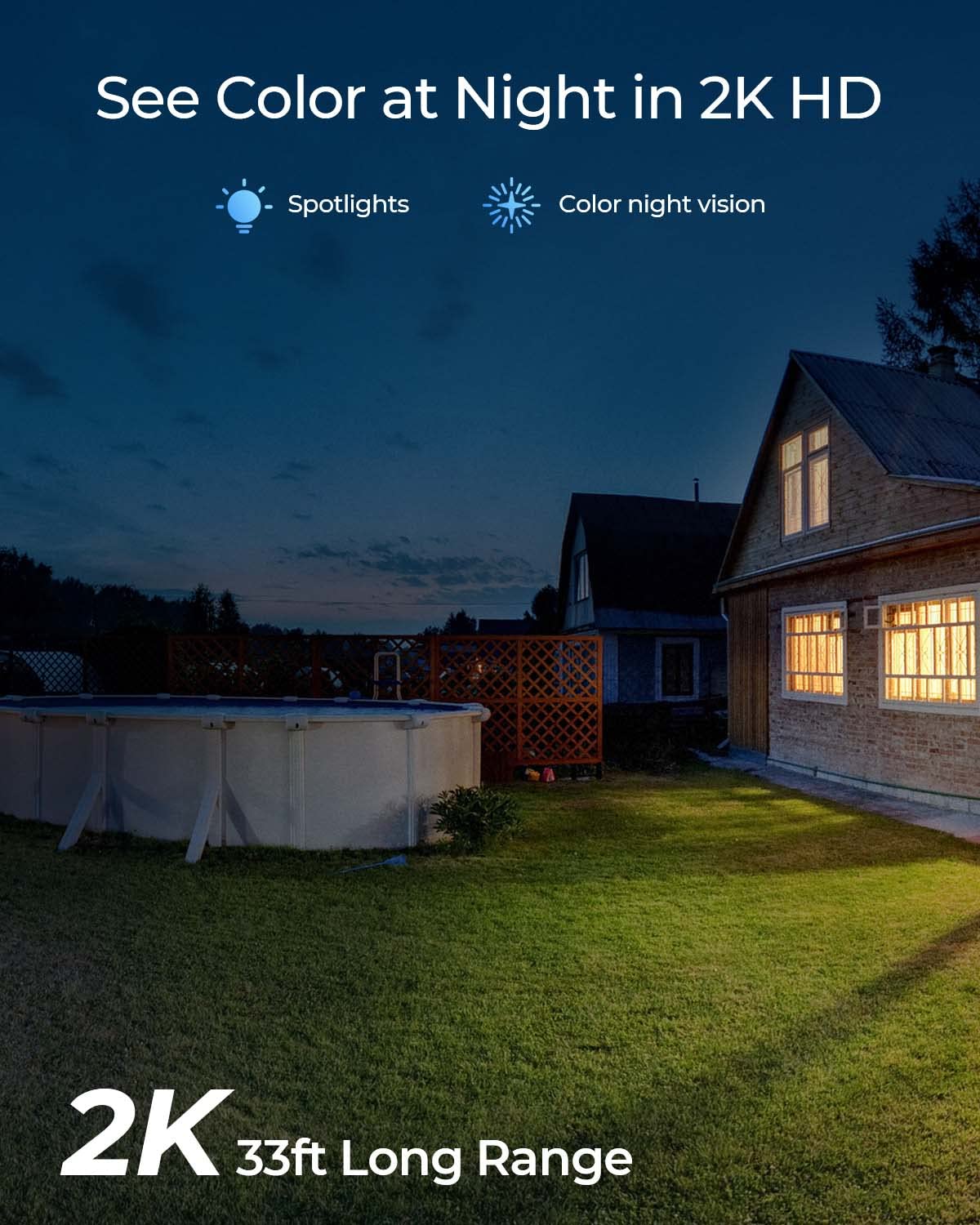 REOLINK 5MP Solar Security Cameras Wireless Outdoor, Argus 3 Pro+Solar Panel with 2K+ Color Night Vision, 2.4/5GHz WiFi, Human/Vehicle Detection, No Hub Needed(2 Pack)