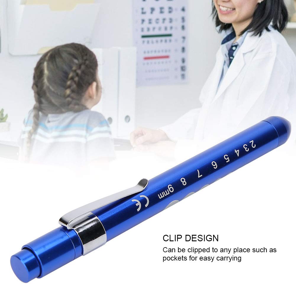 ZJchao LED Penlight Professional Portable Diagnostic Lamp Clinical Pen Ophthalmic Examination Pupil Check Pen Light for Doctor Nurse(Blue)