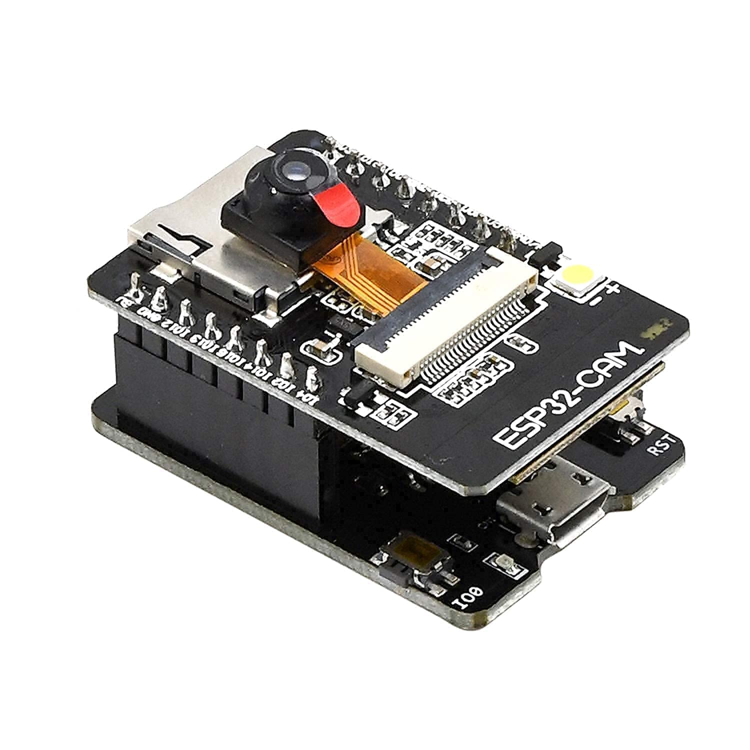 Aideepen ESP32-CAM-MB W- BT Board Micro USB to Serial Port CH-340G with 8DBI High Gain Dual-Band Antenna + 20cm IPEX to RP-SMA Cable