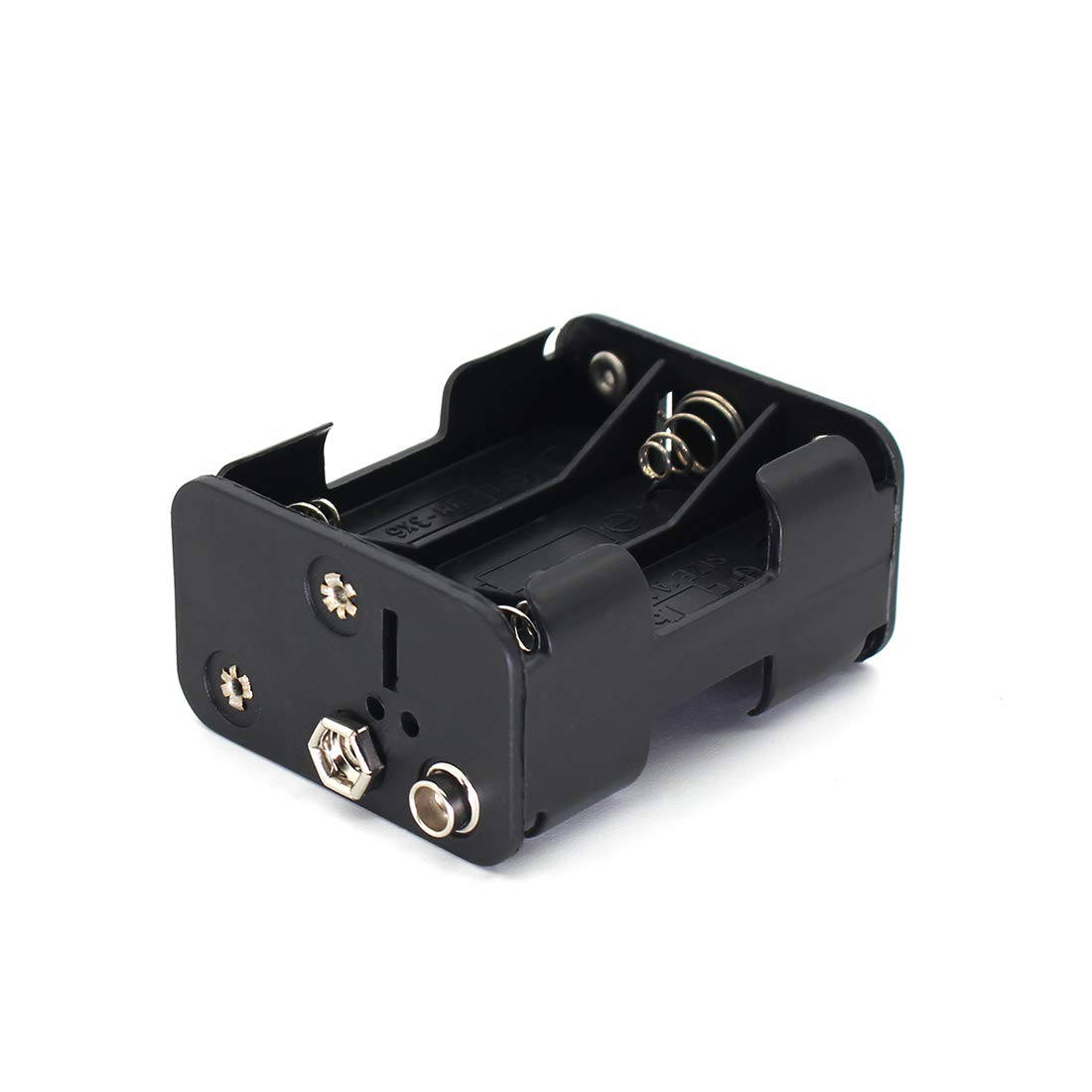 3SET 4 AA 6 X 1.5V (9V) Thicken Battery Holder with I Type Wired Battery Clip Standard Snap Connector Plastic Housing Batteries Wire Case Holder Case