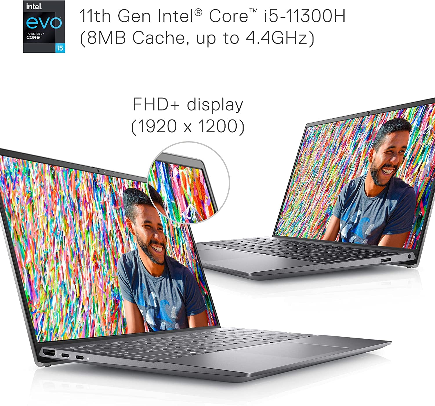 2022 Newest Dell Inspiron 5310 13.3" 16:10 FHD+ Laptop, Intel Core i5-11320H EVO, 16GB LPDDR4x RAM, 512GB PCIe SSD, Webcam, HDMI, Wi-Fi 6, ThunderBolt 4, Backlit KB, FP Reader, Windows 10 Home, Silver
