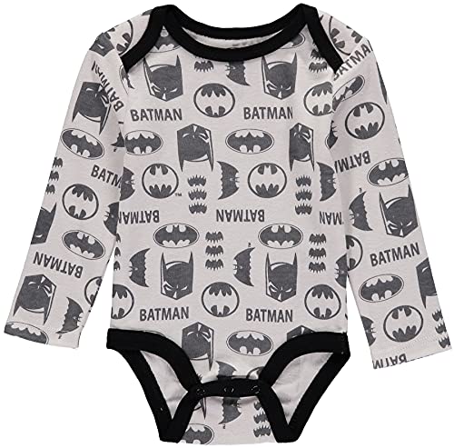 Batman Baby Boys 3 Piece Set Includes Bodysuit, Pants and a Zip-up Vest -0-3 months