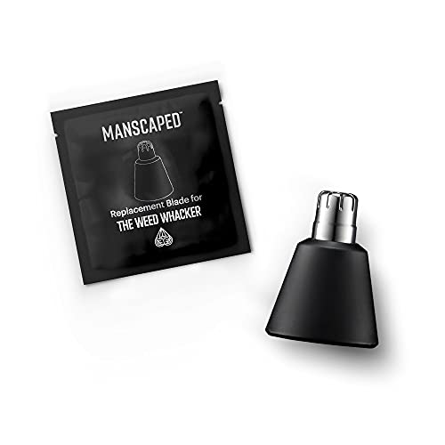 MANSCAPEDÂź The Weed WhackerÂź Replacement Blade Cartridge for Electric Nose and Ear Hair Trimmer, Hygienic Twist-On Replaceable Clipper Blades, Sharp Dual Rotary Blade for Precision Cutting, 1 Pack