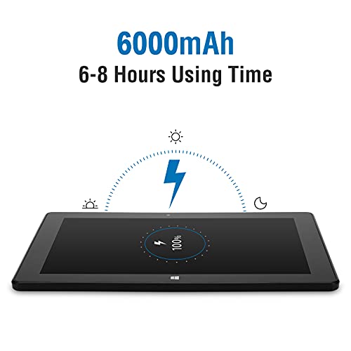 10'' Windows 10 Tablet, SZTPSLS Windows Home 10 PC, Intel Celeron N4020 DDR4-2400 - 4GB + 64GB, USB 3.0, Micro HDMI, TF Card Expand to 256GB, 2MP and 5MP Cameras, Bluetooth 4.2, Black, W101