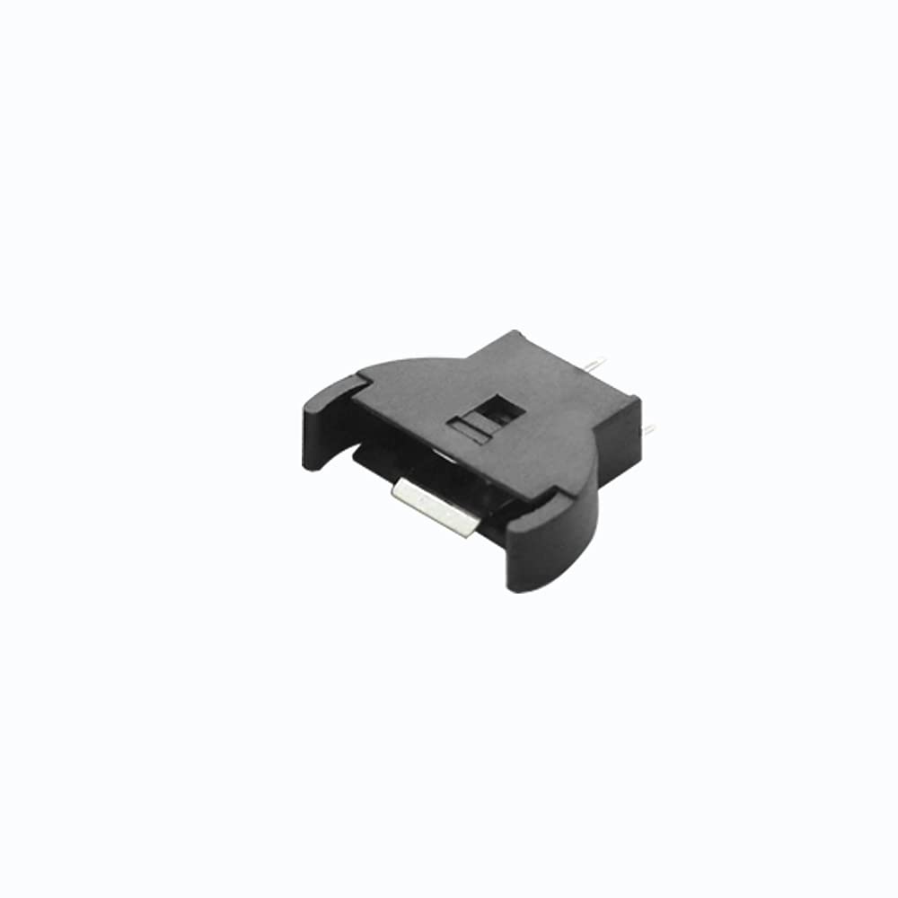 rgzhihuifz CR2032 Battery Holder, Coin Cell Button Socket Holder Case, CR2032 Coin Cell Button Battery Holder with 3 Pin Solder Mounting Lead