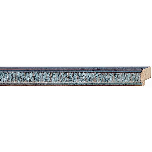 10x11 Frame Blue Scuffed Farm Board Solid Wood Picture Frame Width 0.75 Inches | Interior Frame Depth 0.5 Inches | Kingsley Blue Distressed Photo Frame Complete with UV Acrylic, Foam Board Backing &