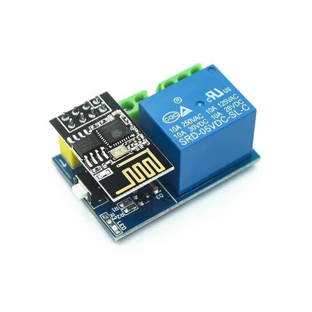 Acxico 2 pcs ESP8266 ESP-01S + 5V WiFi Relay Module Smart Home Remote Control Unlock Board