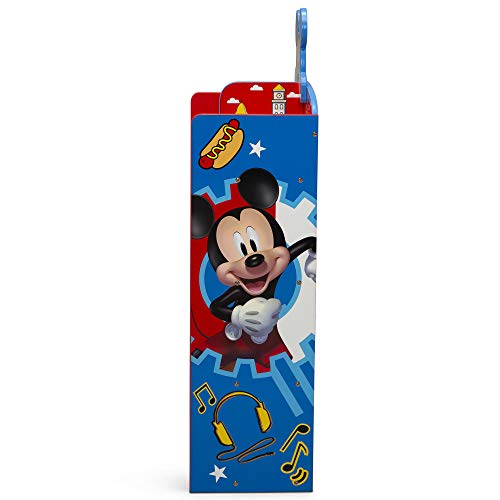 Delta Children Wooden Playhouse 4-Shelf Bookcase for Kids, Mickey Mouse