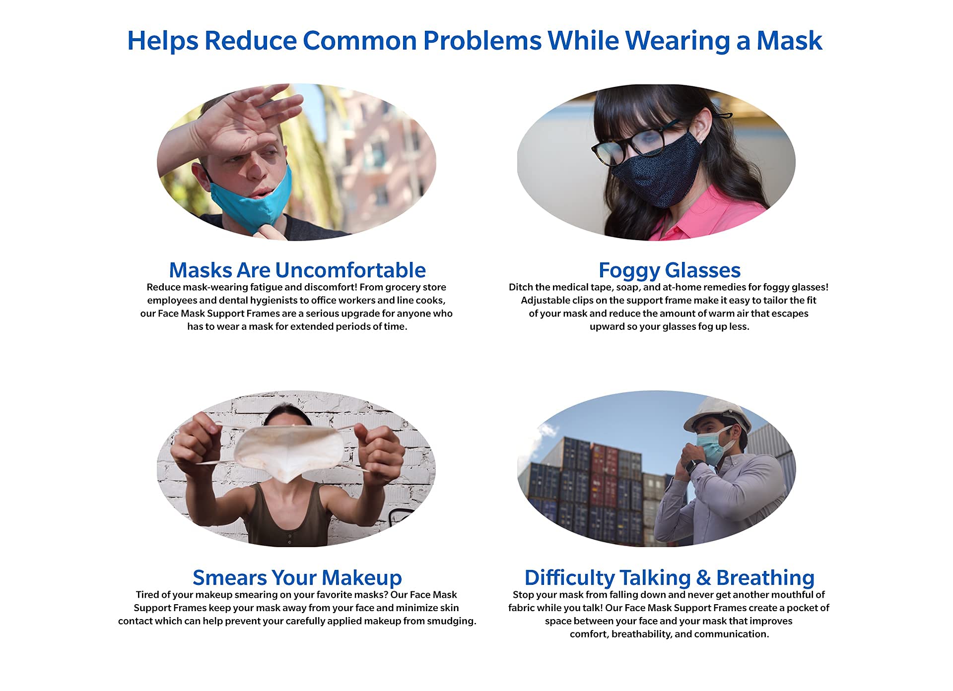 4ocean Face Mask Support Frame (Large, 4-Pack)