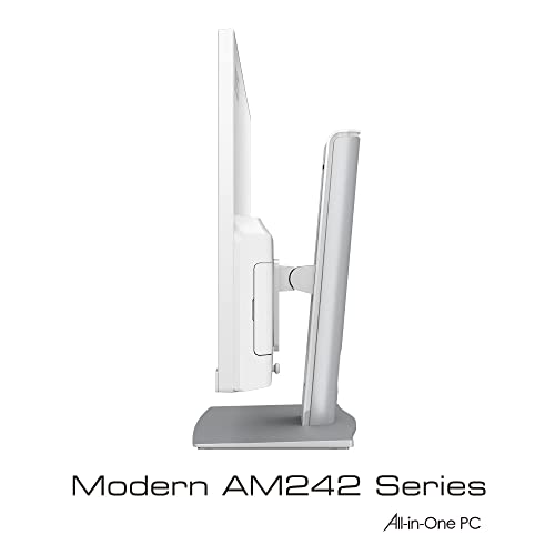 MSI Modern AM242TP AIO Desktop, 23.8" FHD Touchscreen, Intel Core i7-1165G7, 16GB Memory, 512GB SSD, WiFi 6, BT 5.1, FHD Webcam, White, Windows 10 Home (11M-487US)